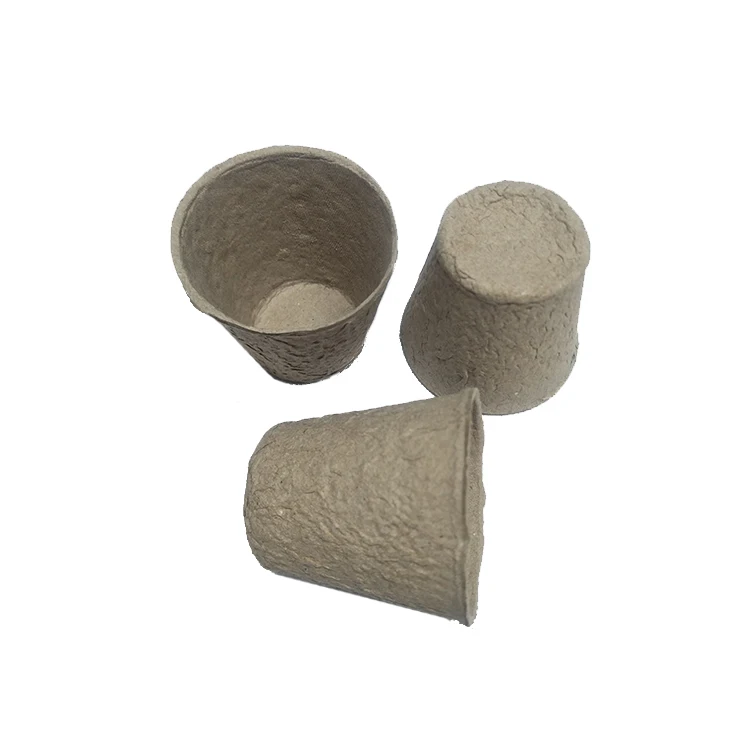 Peat Free 6cm Round Paper Pulp Nursery Pots Flower Pots Biodegradable ...