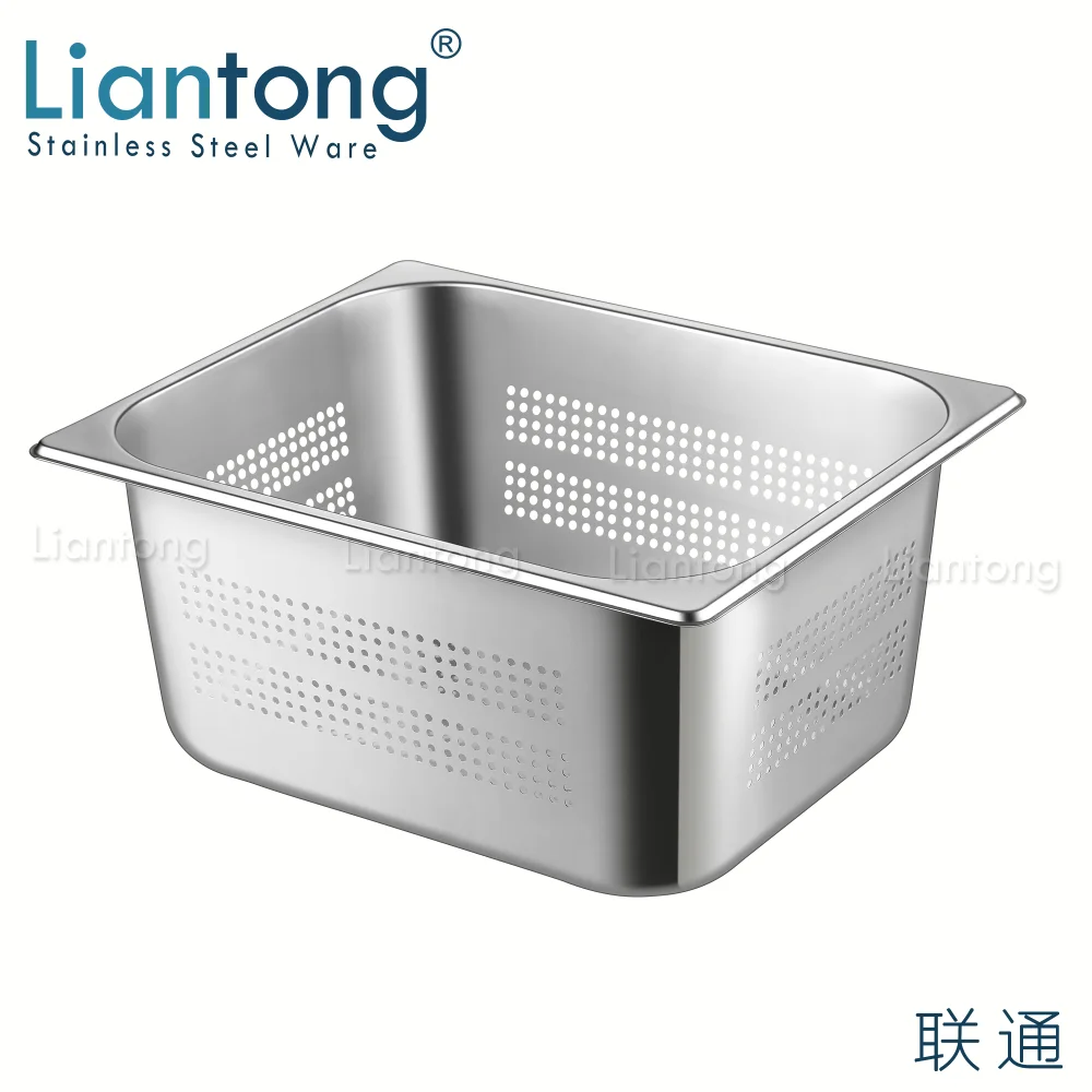 Factory 1/2 Stainless Steel Perforated Gastronorm Steam Table Pan Gn ...