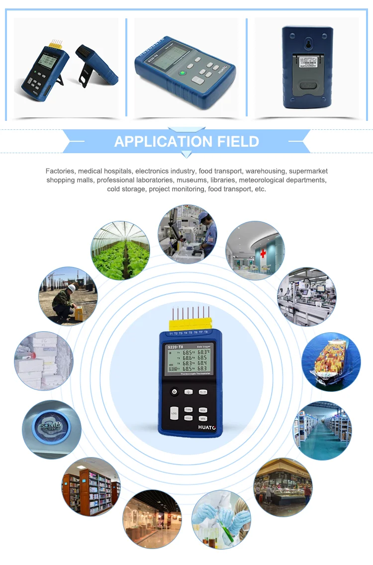8 Channel Data Logger Type K Thermocouple Multi Channel Temperature ...