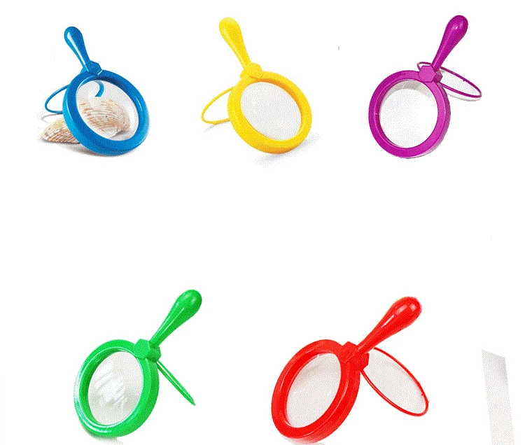 5x Handheld Plastic Magnifier Cheap Colorful Magnifying Glass For Kids ...