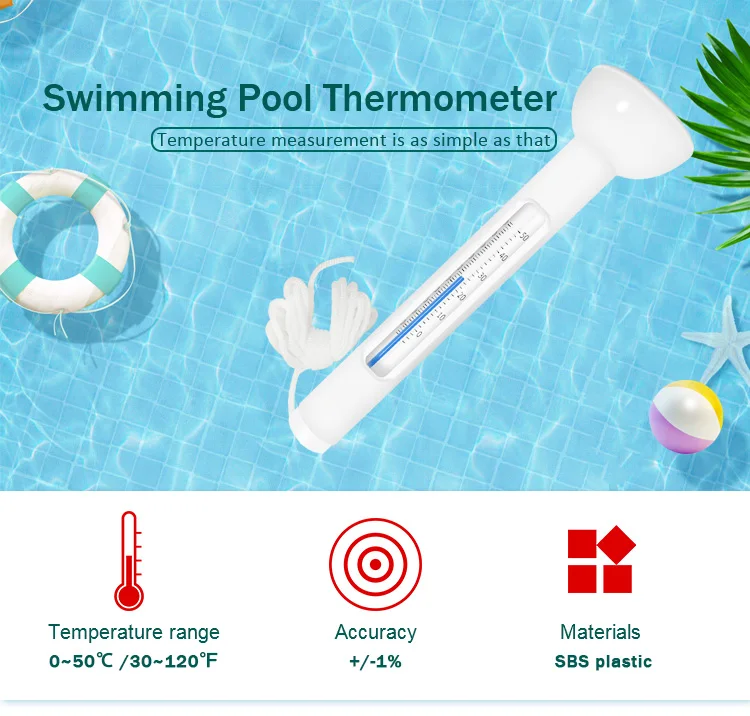 Floating String Read Display Pool Water Thermometer
