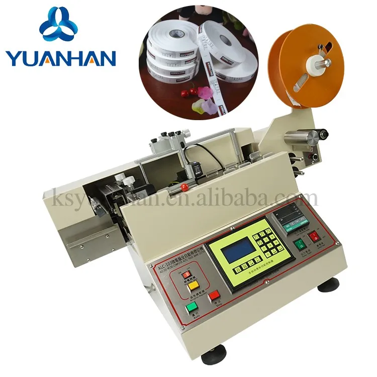 New Design Woven Label Cut And Fold Machine With Cnc Hot And Cold Label ...