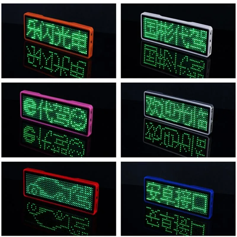 Programmable Led Name Badge Led Name Tag Scrolling Led Signs - Buy Led ...
