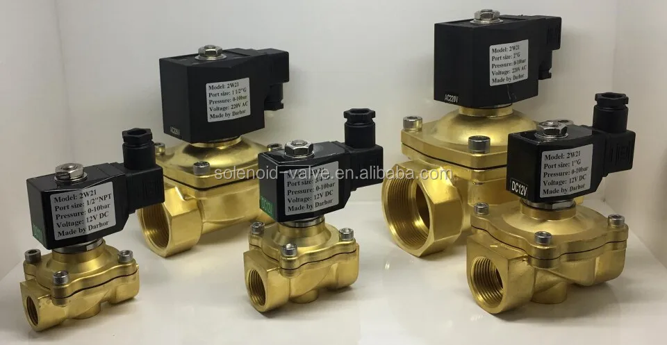 2 Position 2 Way 230v Ac Brass No 3/4 Inch Water Solenoid Valve Normally Open - Buy Water ...