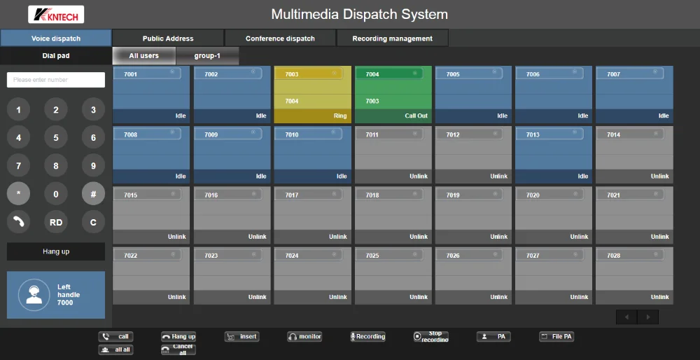 Kntech Industrial Telephone Operator Console Control Center Desk ...