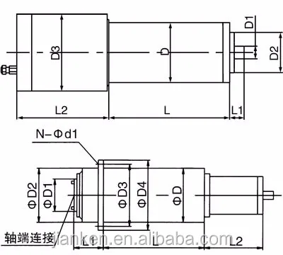 JGL-100 3.2kw 24000rpm ISO25 ER20 ATC Spindle Motor for CNC
