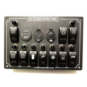 Ship Boat Yacht 10 Gang Switch Dc/ac Electrical Main Control Panel With ...