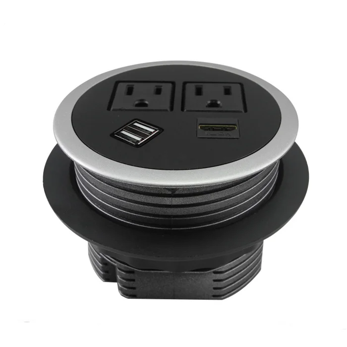 Smart Mini Round Conference Table Mounted Usb Socket Outlet With Rj45 ...