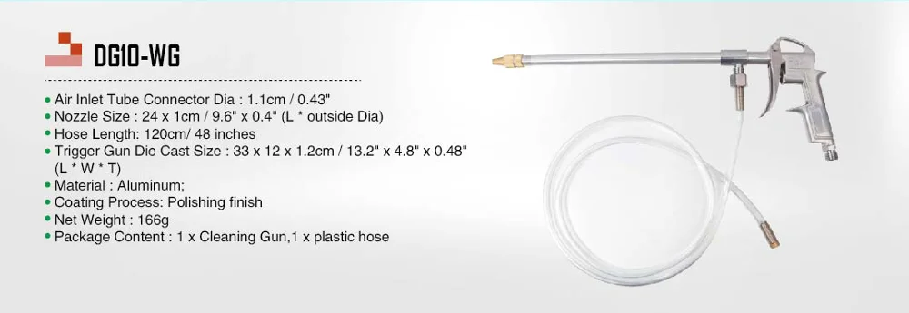 Dg10wg Aluminum Air Blow Gun Air Water Spray Gun Air Water Washing Gun ...