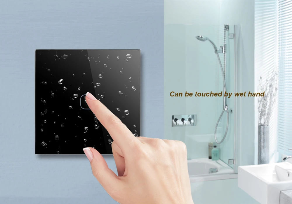 Remote Control Touch Wall Switch Smart 220v Eu Standard Crystal Glass ...