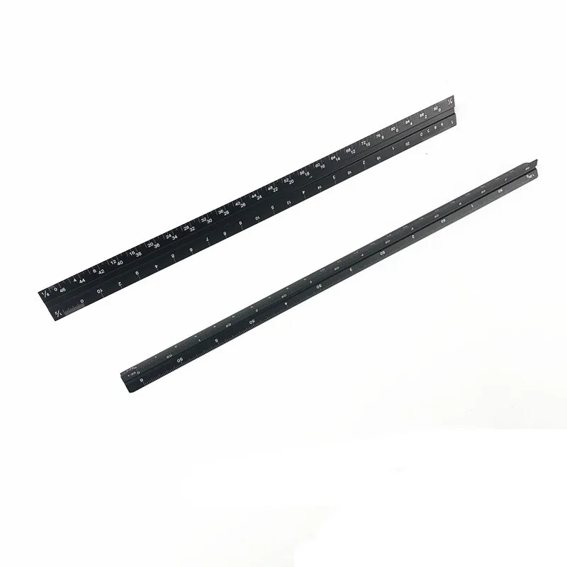 Rulers Steel Scale 1/4 Scale Steel Stainless Triangular Scale Ruler ...