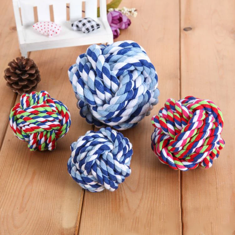 Manufacturer Multi-colors Rope Ball Toys Small Large For Dog Funny Play ...