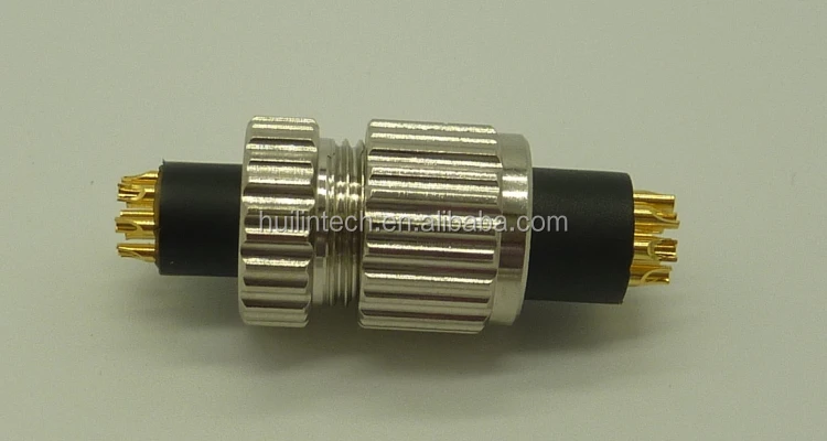 M8 M12 Female Male Straight Molded Cable 8pin Circular Connector - Buy ...