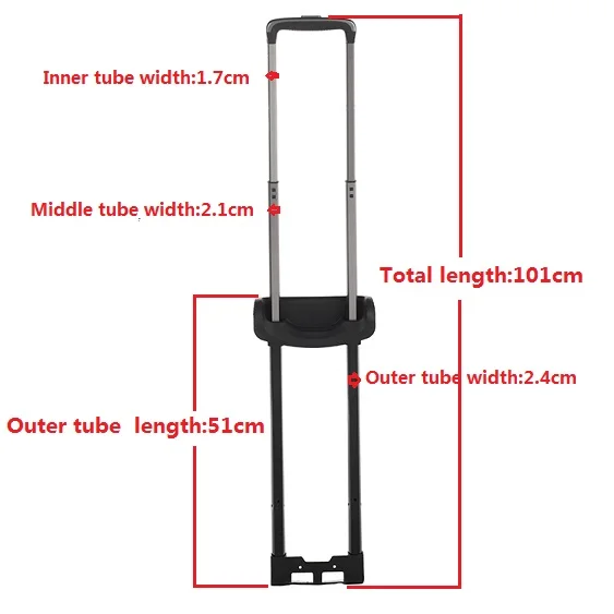 Factory Custom Luggage Trolley Handle - Durable Pull Rod for Samsonite ...