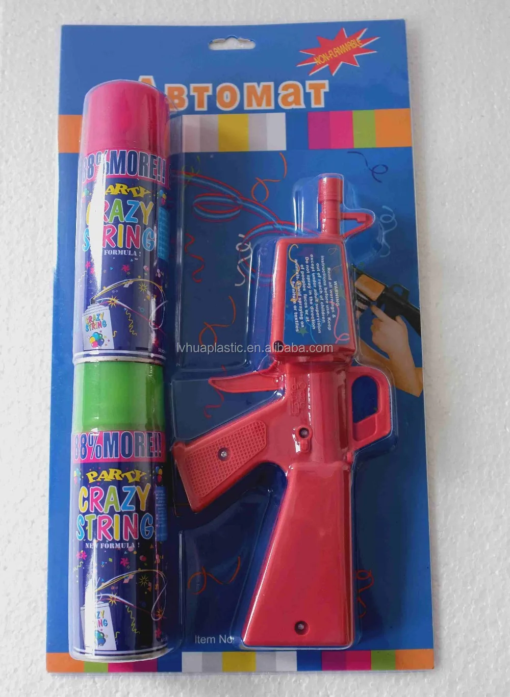 Best Selling Party String Toy-Gun Silly Crazy Party Spray String Gun
