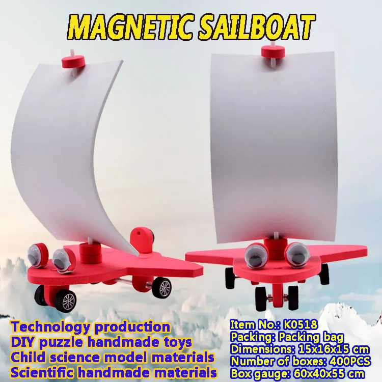 Magnetic Sailboat Creative Magnetic Technology Handmade Production Diy ...