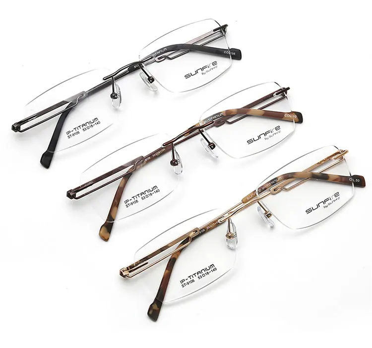 Rimless Titanium Spectacles Frame 2018 New Design