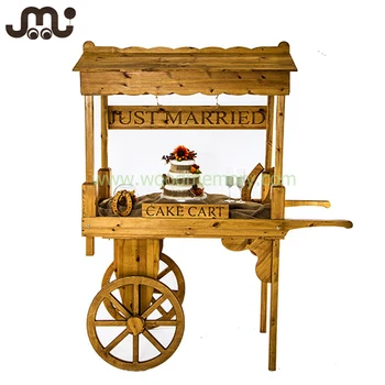 Special Vintage Moveable 2 Wheels Wooden Food Stall Cart - Buy Stall ...