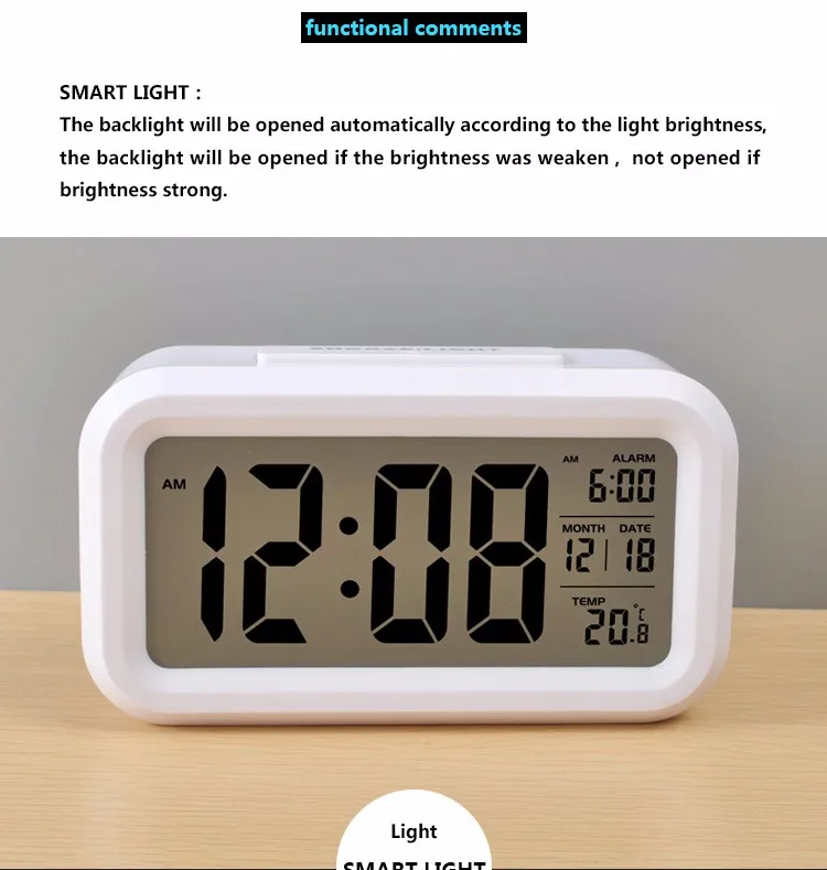 Lcd Electronic Calendar Analog Clock Display With Snooze Function Buy Lcd Analog Clock Display