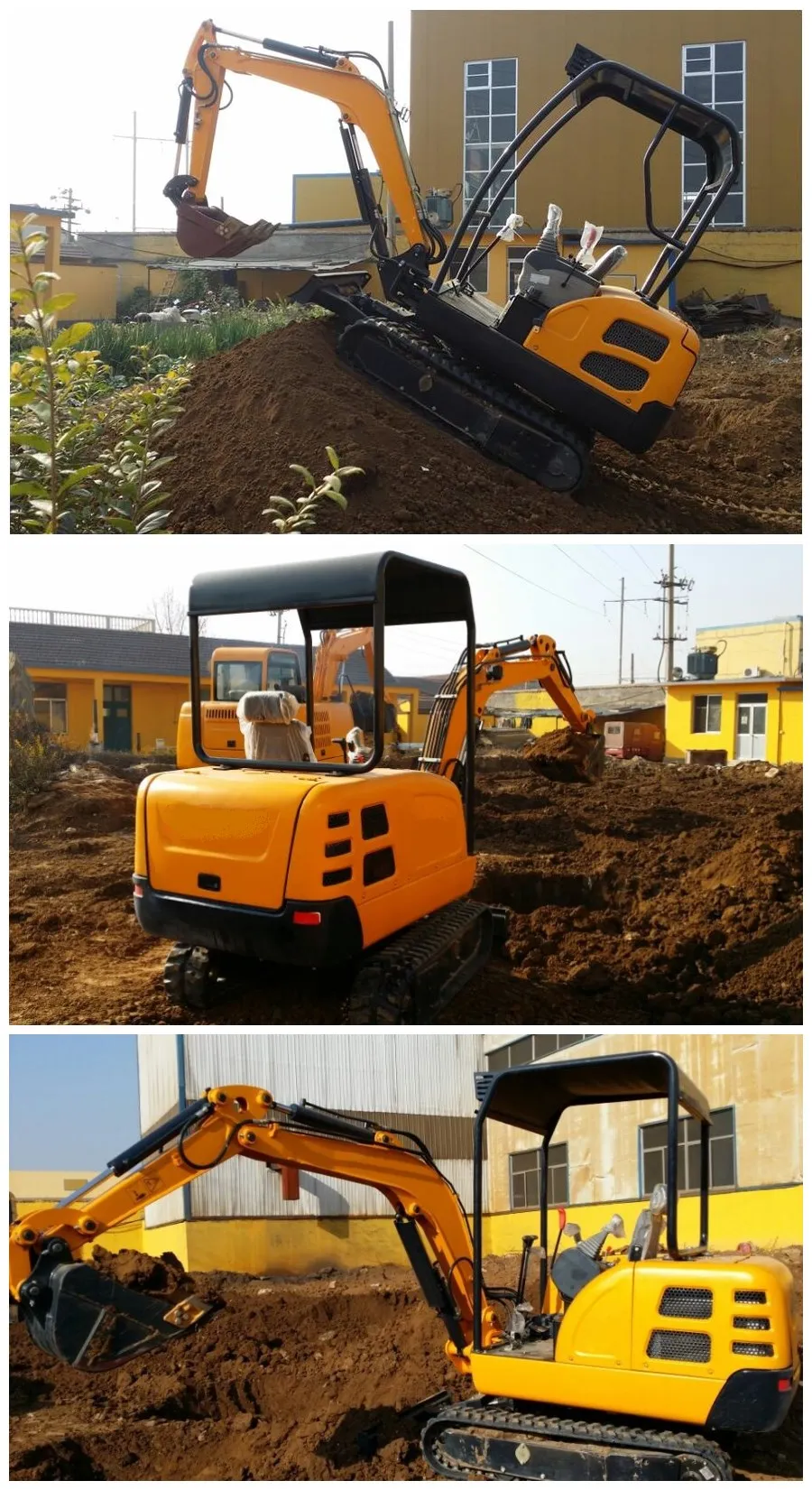 New 360 Degree Rotation Mini Excavator With 500mm Leveling Bucket Auger ...