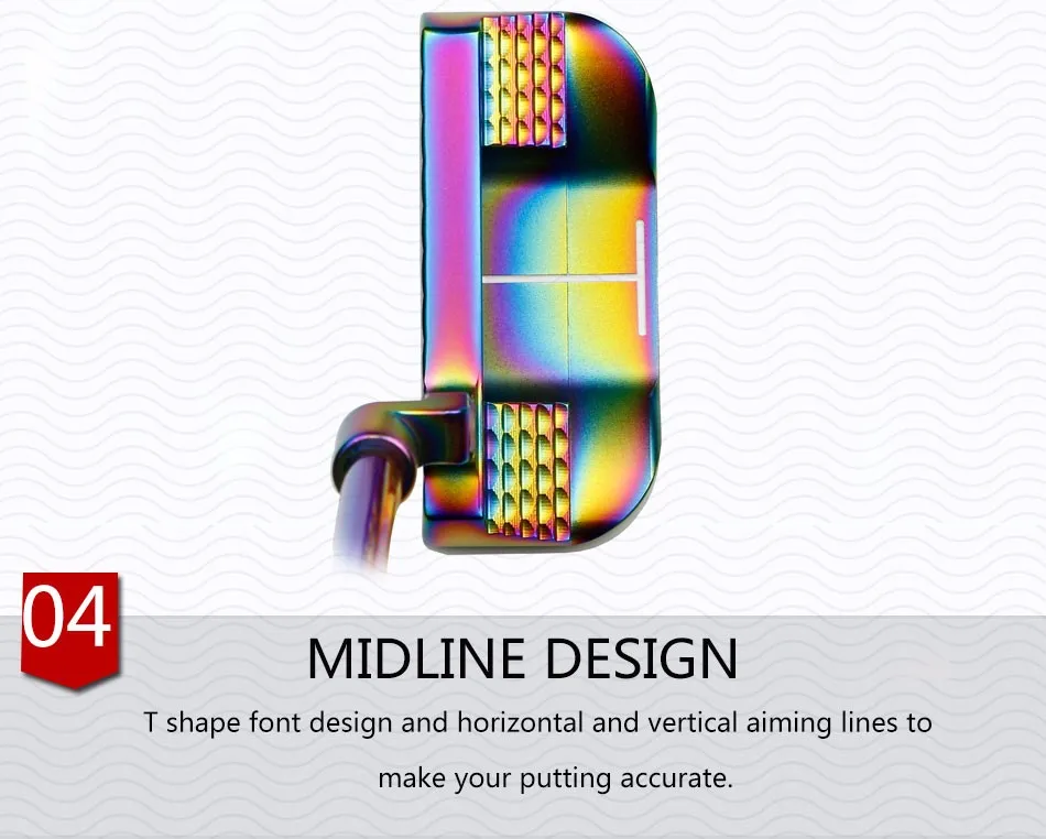 Customized Colorful Golf Putter with Black Red Headcovers