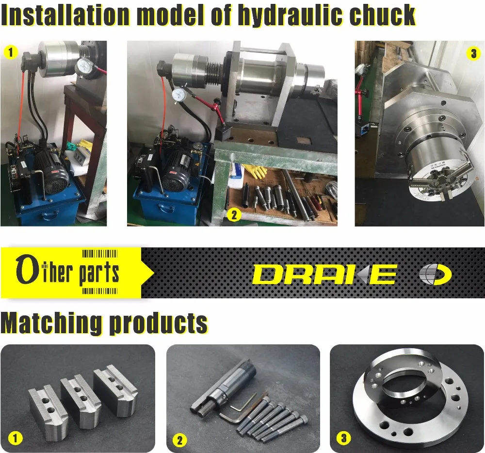 A2-8 Spindle Nose 2-jaw Close-center Oil Chuck For 4 Axis Cnc Spiral ...