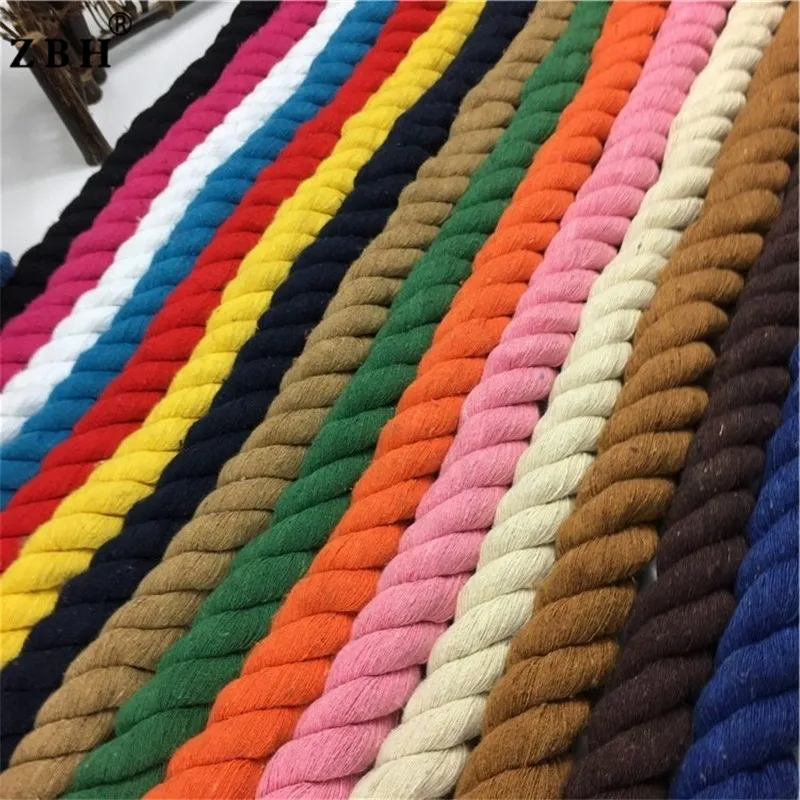 20mm 3-strand Braid Multi-color Recycled Decorative Rope Thick String ...
