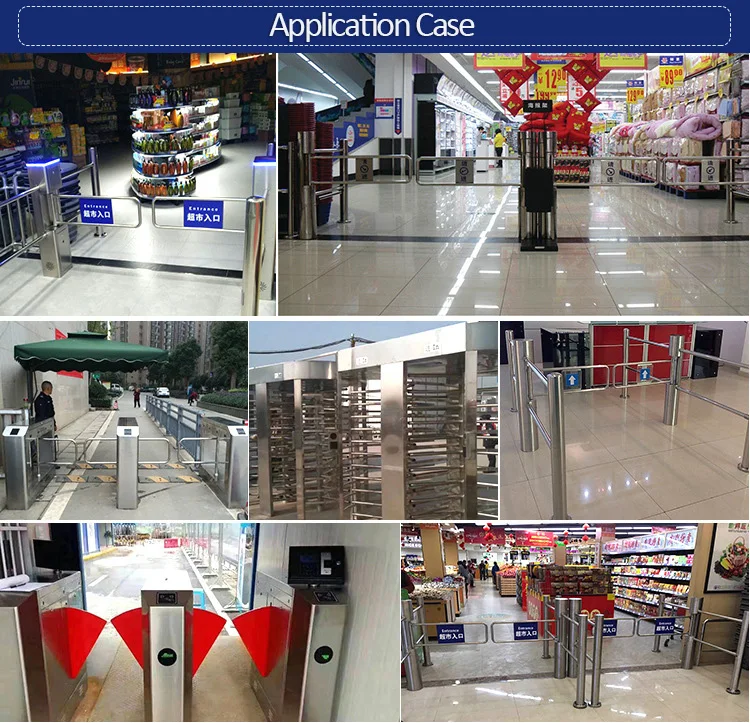 Original New Supermarket Exit Entrance Automatic Swing Barrier Gate ...