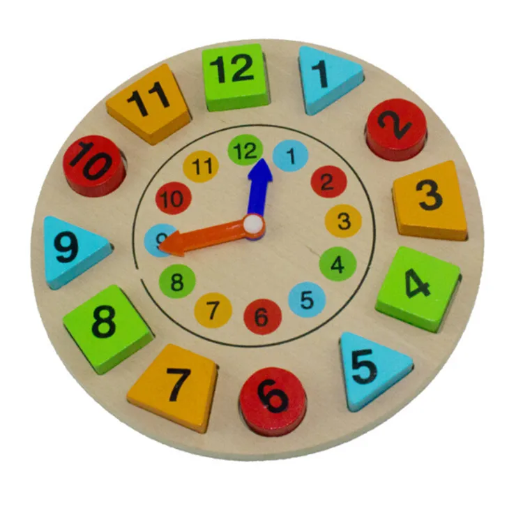 Wooden Clock Puzzle for Toddlers - Educational Fun