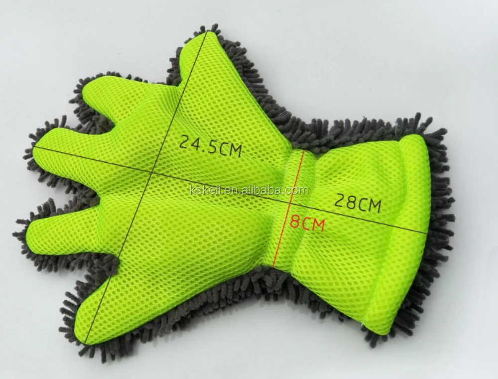 Chenille Microfiber Polishing Glove For Car Professional Washing ...