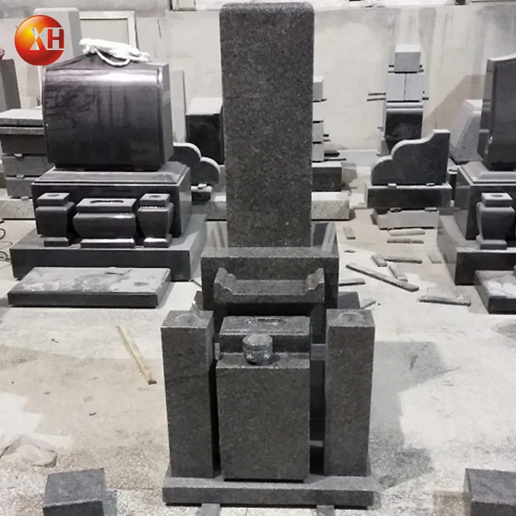 Japanese Style Cemetery - Natural Granite Gravestones