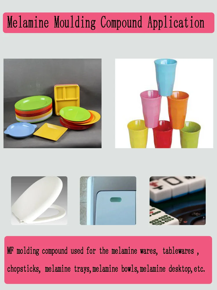 Melamine moulding compound for molding electrical devices, molding jar caps