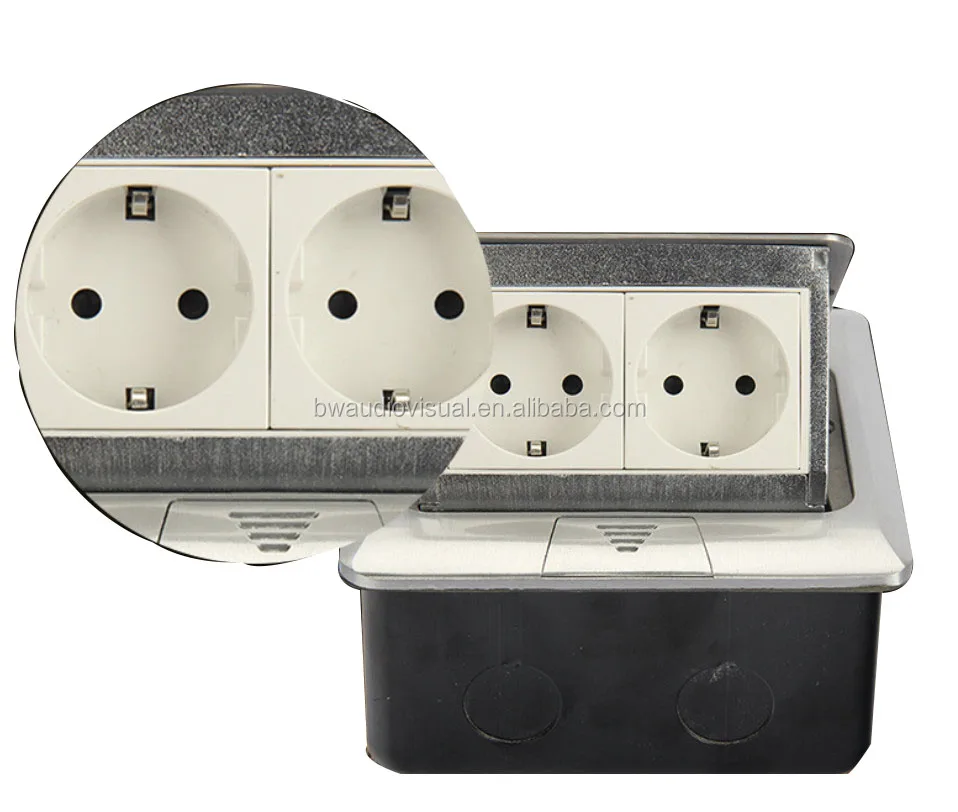 Stainless Steel Pop Up Floor Socket Rj45 / Electrical Power Ground ...