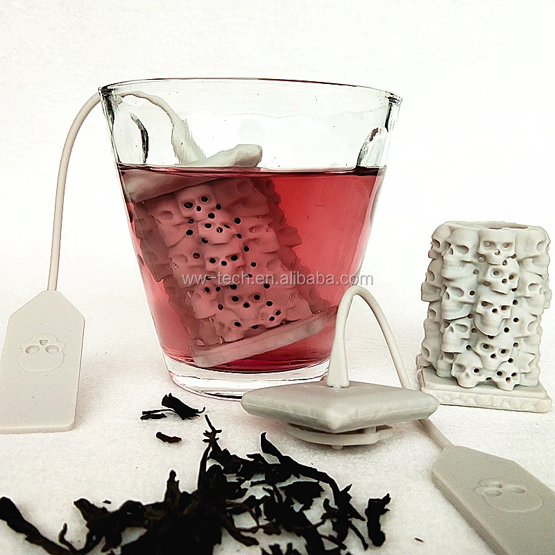Tea Bones Skull Tower Shape Silicone Tea Infuser - Buy Tea Bones Skull ...