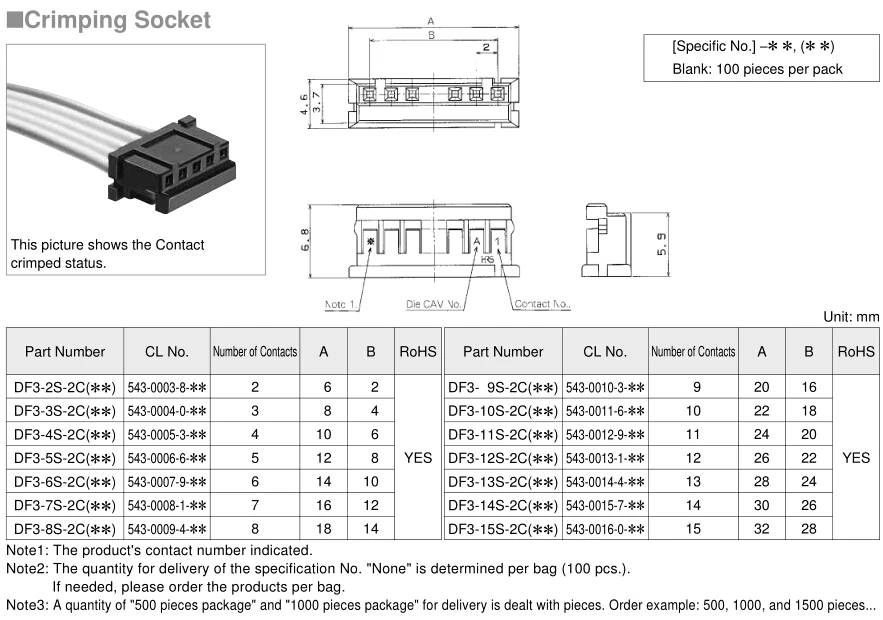 Hirose 2.0毫米间距 4 针 Df3 系列 Df3-4s-2c 线到板母外壳用于 Pcb 的 Hrs 连接器 - Buy Hirose ...