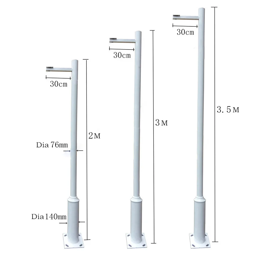 Philippines 3.5m To 8m Security Monitoring Cctv Camera Mounted Pole ...