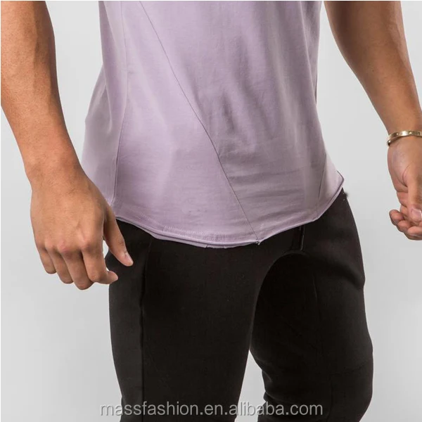 Deep Cut Gym Tank Top Male Cotton Summer Stringer Tank Top Slim Fit ...