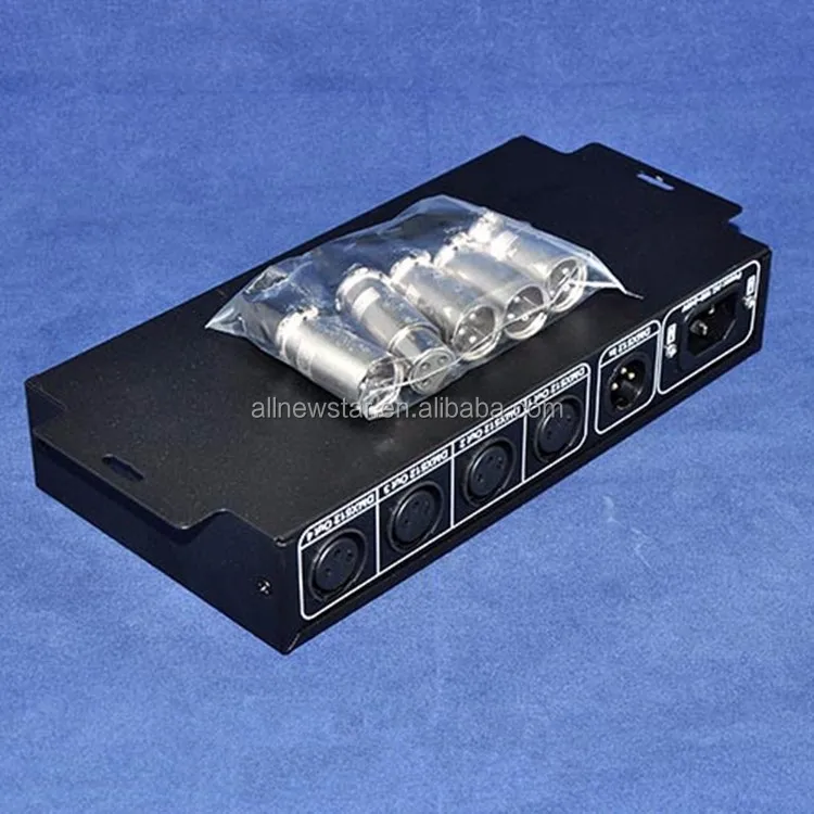 Dmx Signal Amplifier Repeater Dmx Splitter 4 Output Ports Ac 100-240v ...