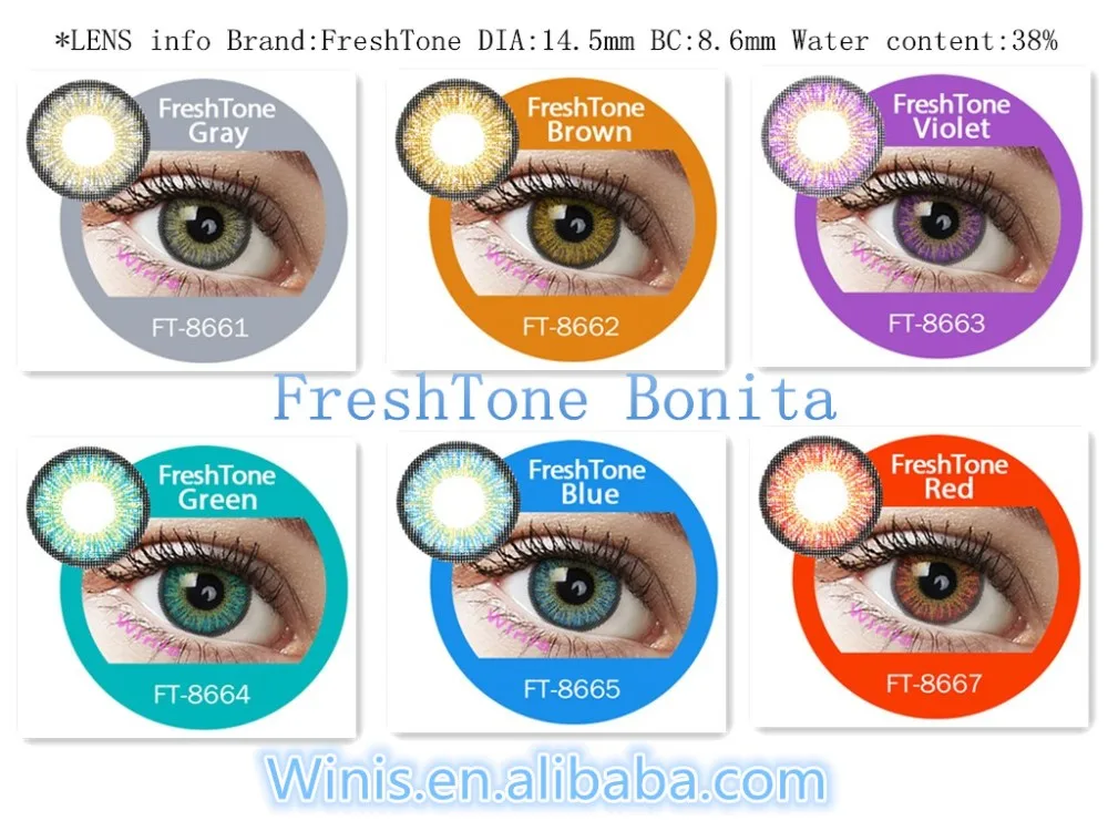 Freshtone Impression 14.5mm Diameter Nice Monthly Colors Contact Lens ...