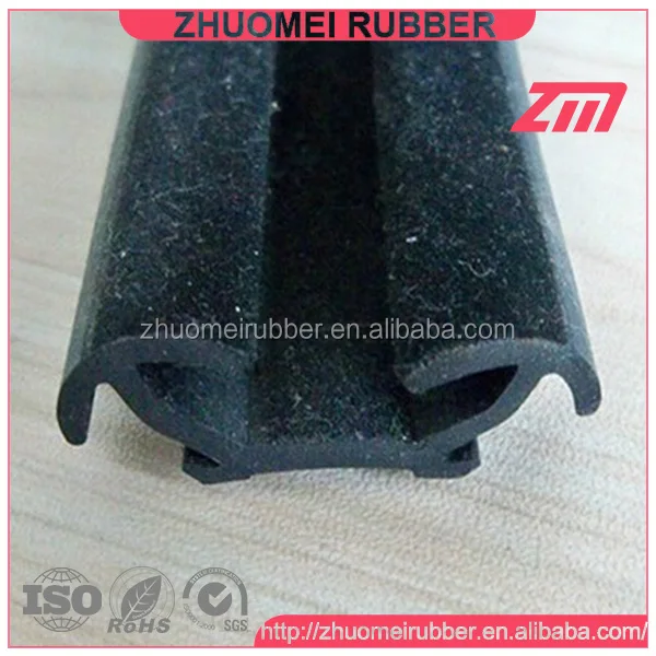 Flocking Rubber Sliding Window Glass Channel - ZHUOMEI RUBBER