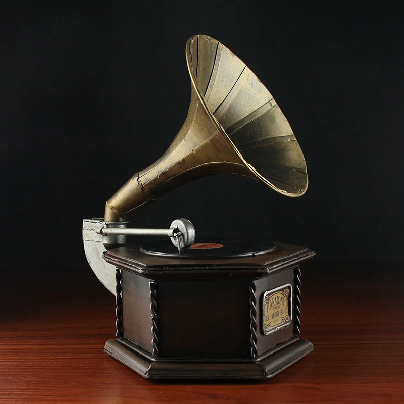 Wholesale Vintage Gramophone Antique Retro Prop Model Coin Bank Home ...