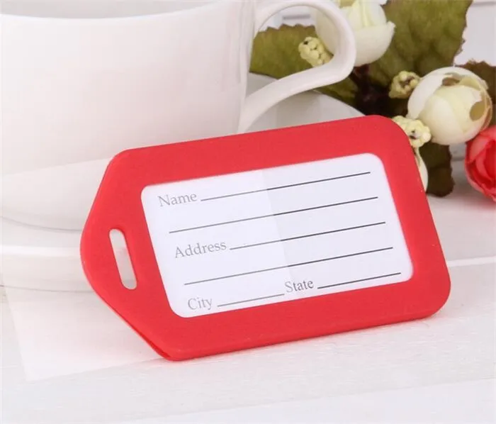 Bulk Candy Color Travel Boarding Blank Pp Hard Plastic Luggage Tag ...
