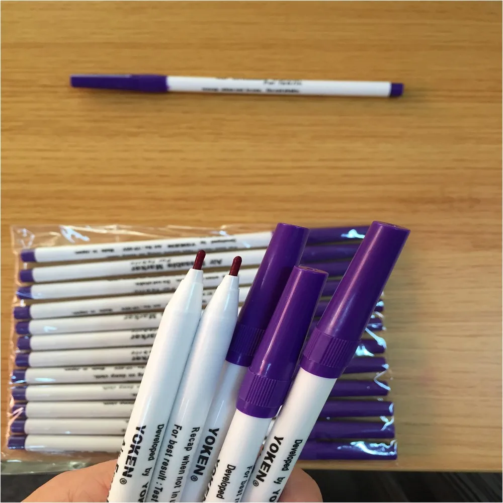 Yoken Purple Auto Vanishing Pen Disappearing Ink Pen Air Erasable Pen ...