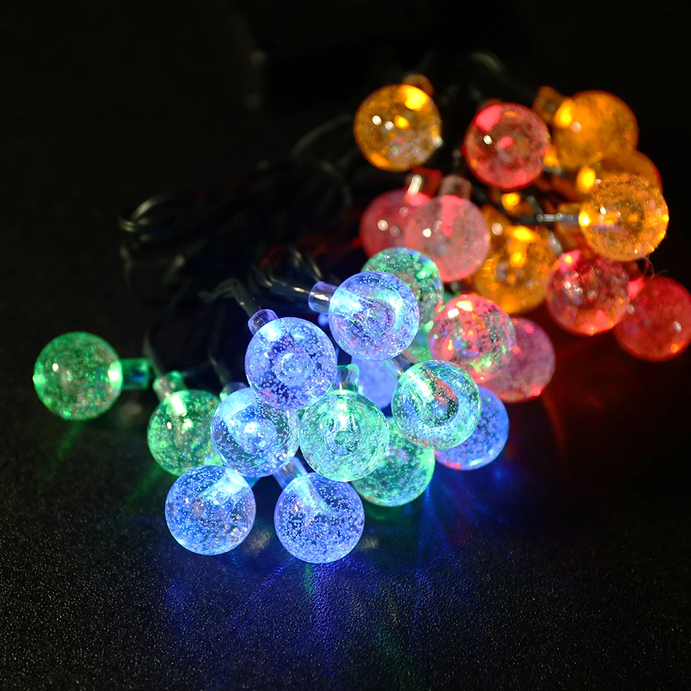 30 Led Multi Color Outdoor Decorative Solar Powered Fairy Christmas ...