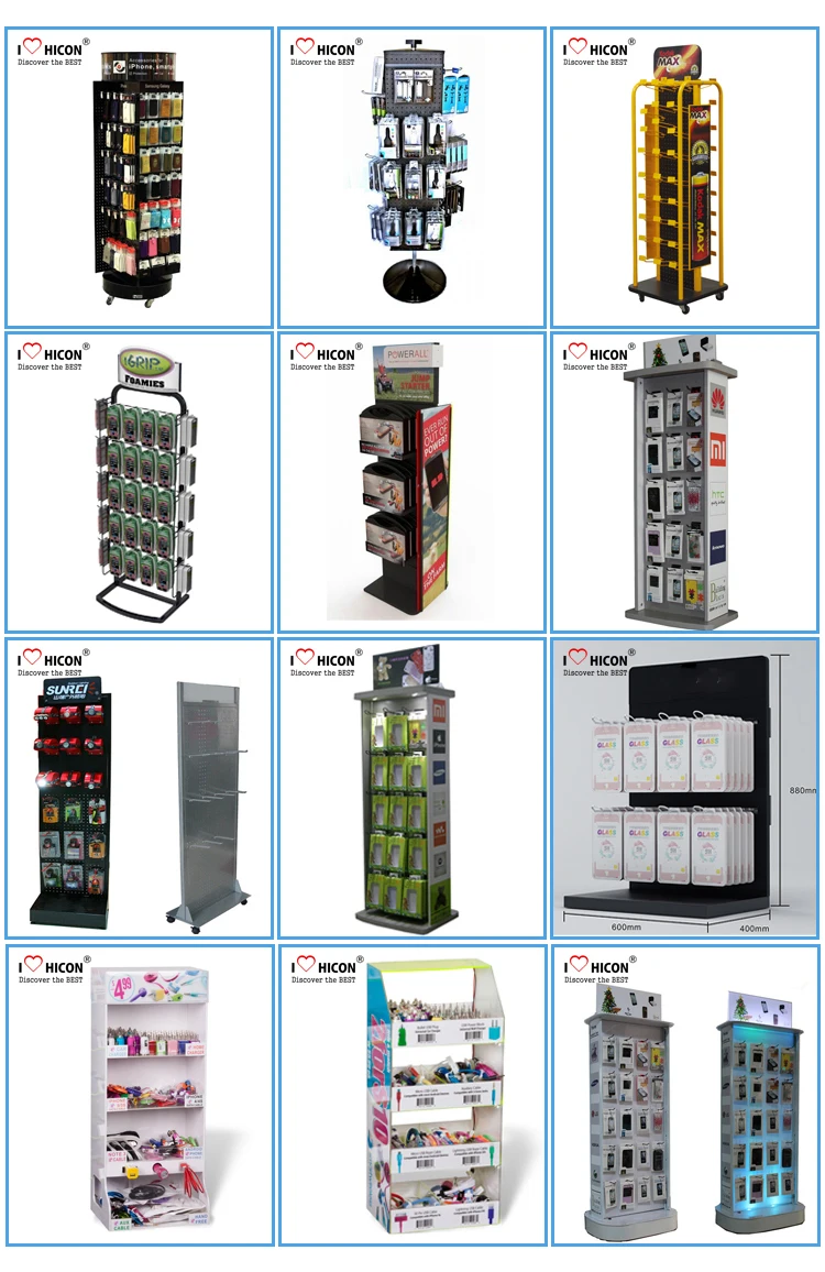 Floor Standing Retail Store Metal Hook Grid Panel Movable Hanging ...