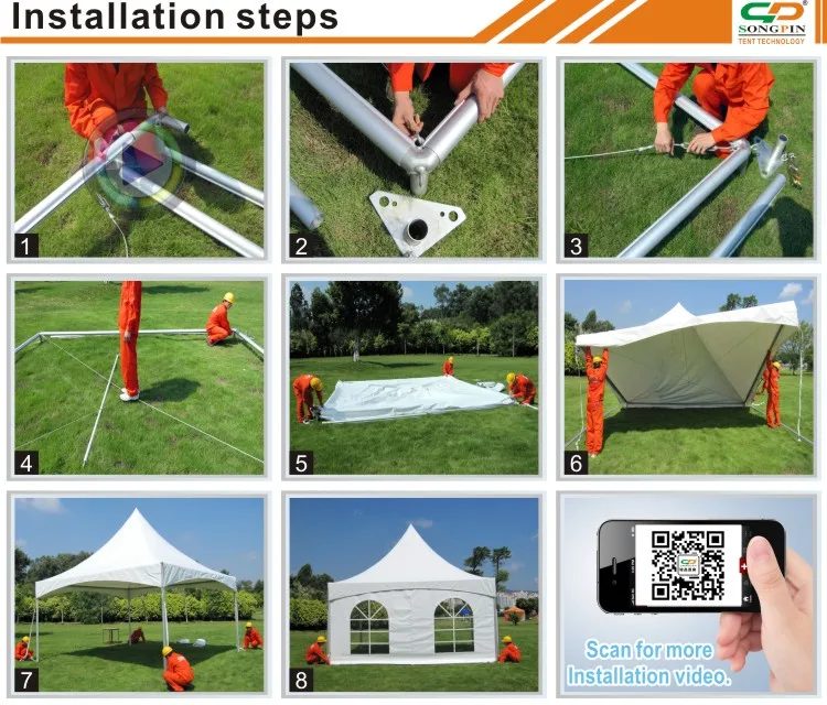 Cheap Waterproof Easy Up Canopy Tension Tent With 2-channel Aluminum ...
