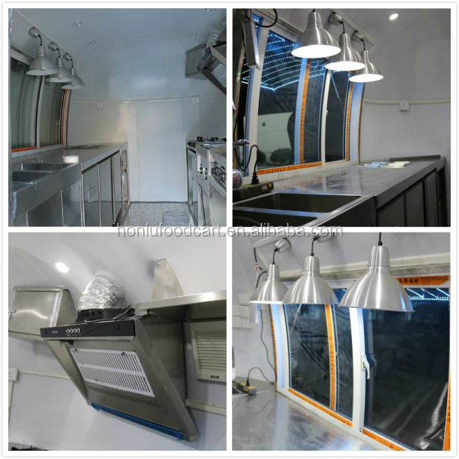 Hot Dog Bicycle Cart Food Truck Inside Pop up Camper Food Trailer