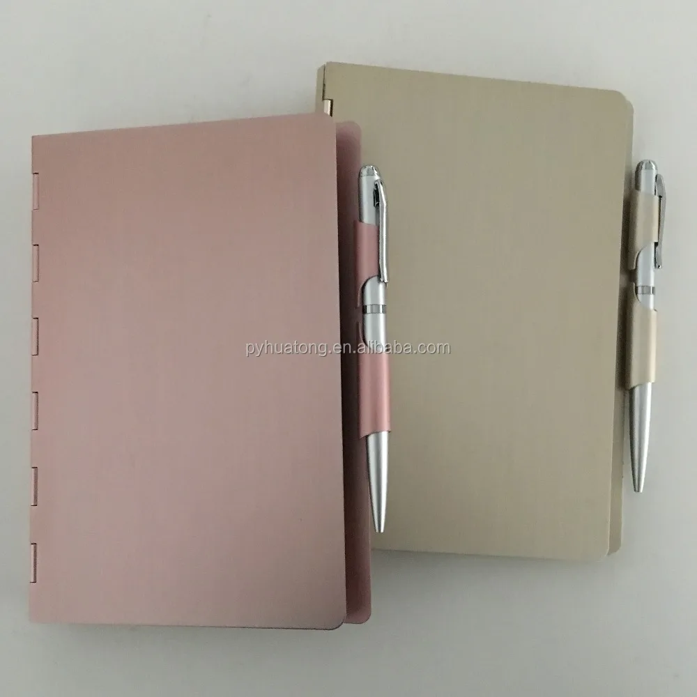 Sublimation Golden Color Metal Cover Notebook With Pen - Buy ...