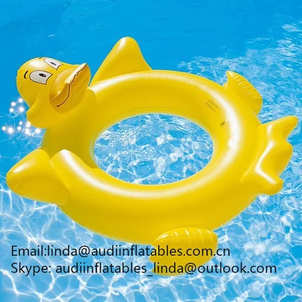 Yellow Duck Inflatable Pool Raft Inflatable Water Floating Toys For ...