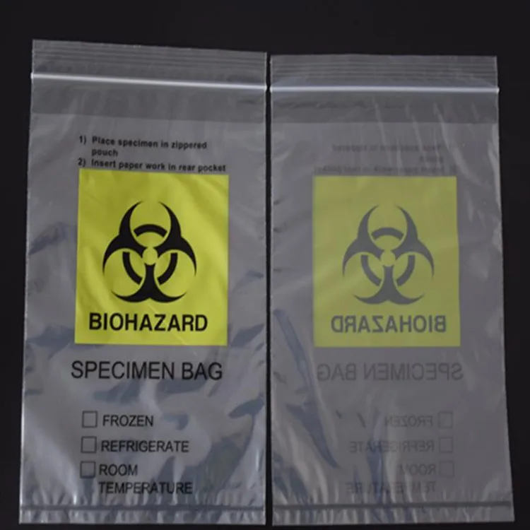 Custom Medical Use Zipper Biodegradable Biohazard Specimen Bags With ...